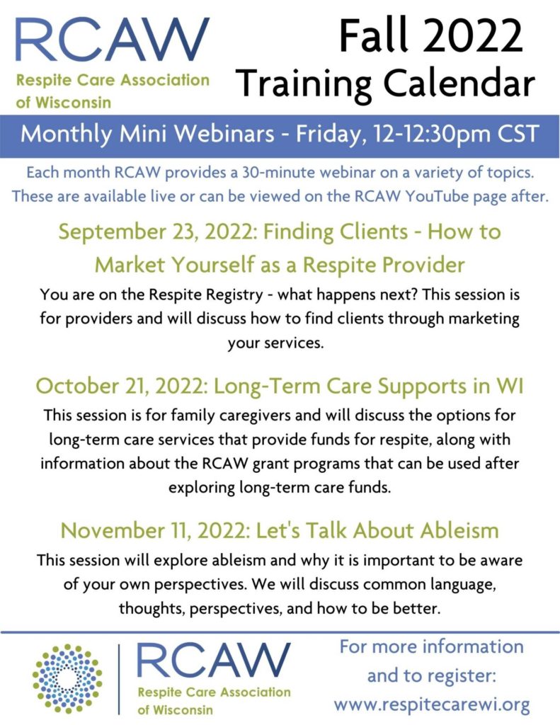 Free Online Respite Training & Continuing Education | RCAW