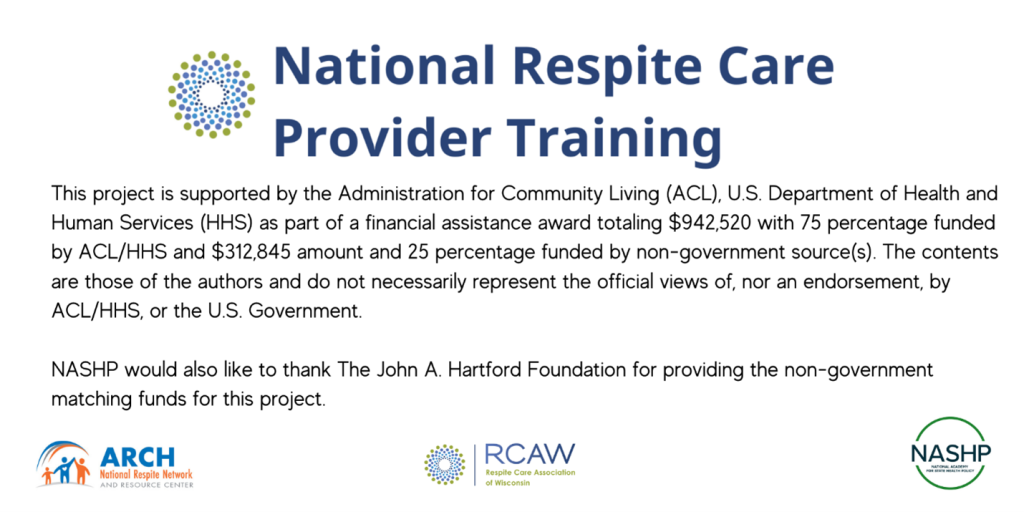 Respite Care Association of WisconsinCaregiver Training | Respite ...